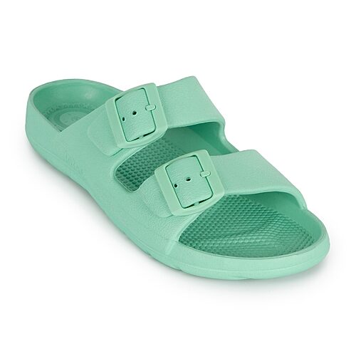 Totes Womens Double Buckle Adjustable Slide with Everywear - Mint