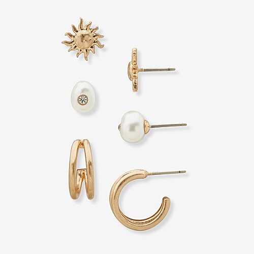 Click here for a.n.a Womens 3 Pair Earring Set  One Size  Yellow prices