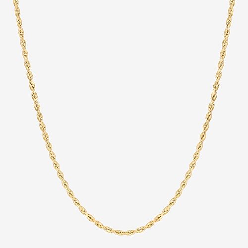 Click here for Womens 10K Gold 18 Inch Rope Chain Necklace  One S... prices