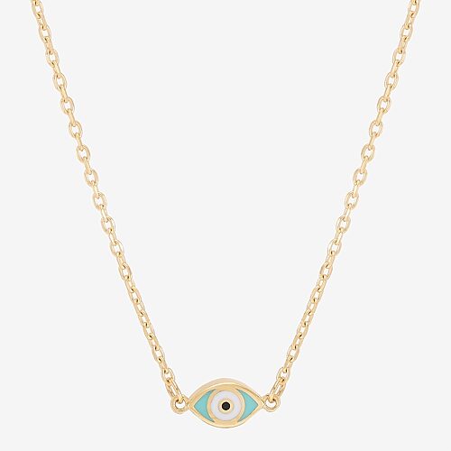 Click here for Gold Addiction Womens 10K Gold Evil Eye 18 Inch Pe... prices