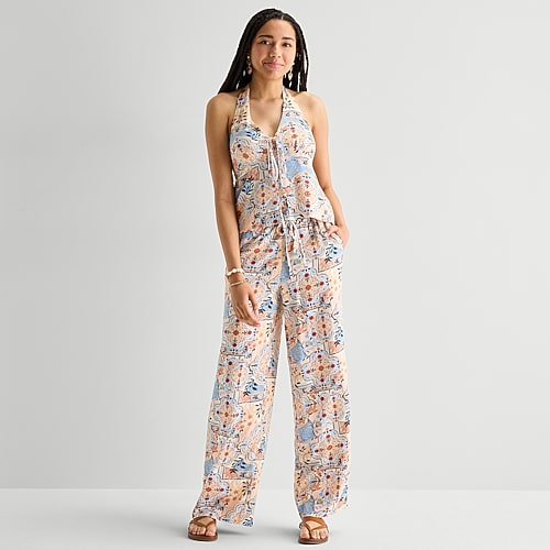 Click here for Arizona Womens Juniors Wide Leg Pull-On Pant  Medi... prices