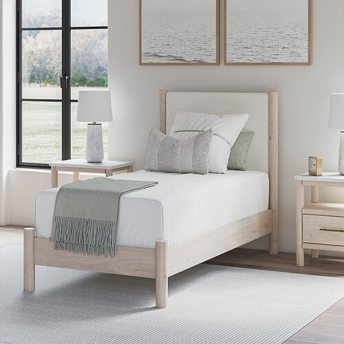 Click here for Signature Design by Ashley Canon Twin Panel Bed  O... prices