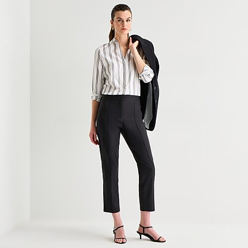 Click here for Worthington Womens Slim High Rise Pant  4  Black prices