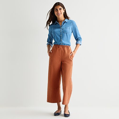 Click here for St. Johns Bay Womens Wide Leg Mid Rise Cropped Pan... prices