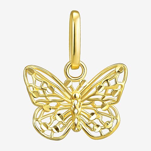 Click here for Girls 10K Gold Butterfly Pendant  One Size  Yellow prices