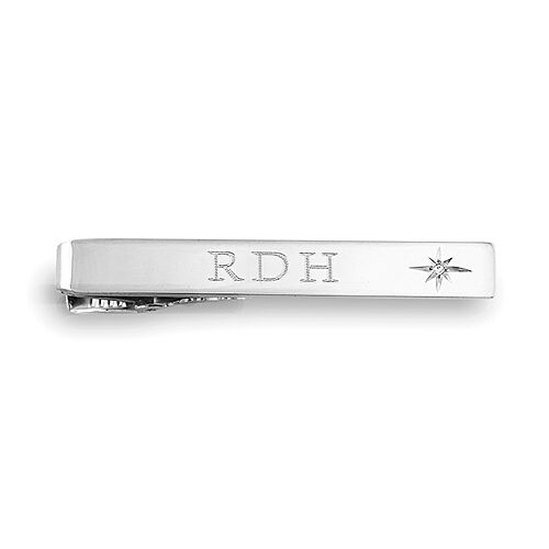 Click here for Personalized Star Tie Bar  One Size  Silver prices