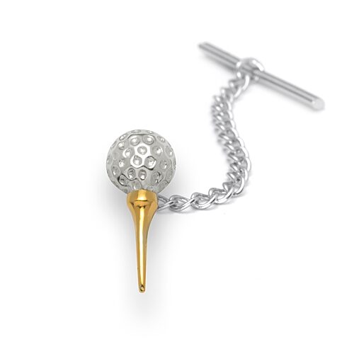 Click here for Golf Ball And Tee Tie Tack  One Size  Silver prices