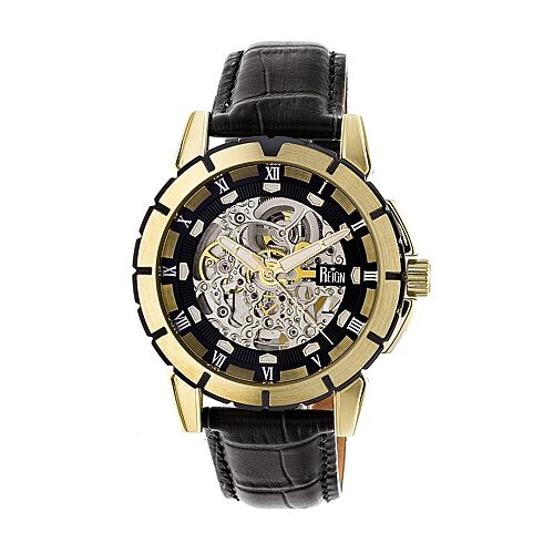Click here for Reign Philippe Automatic Rose Gold Case  Black Dia... prices