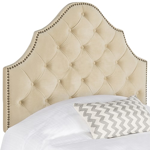 Click here for Arebelle Upholstered Tufted Nailhead Trim Headboar... prices