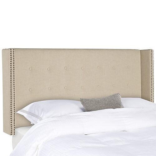 Keegan Linen Upholstered Headboard  One Size  Beige
