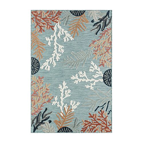 Click here for Lr Home Vance-10B 5 x 7 Outdoor Area Rug - Blue prices
