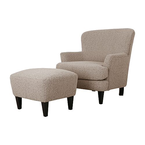 Hartshorn 2-pc Curved Slope Arm Chair  One Size  Gray