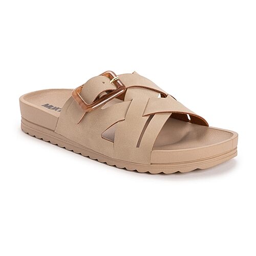 Click here for Muk Luks Womens Grand Shayna Sandal - Stone prices