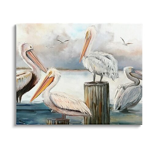 Click here for Stupell Industries Pelicans Perched Cloudy Horizon... prices