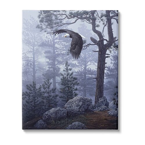 Click here for Stupell Industries Eagle Flying Woodland Scene Can... prices