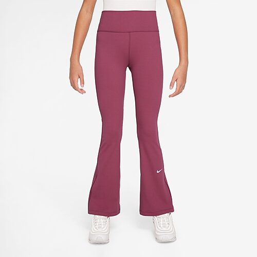 Nike Dri-Fit One Big Kid Girls High Rise Knit Active Flare Full Length Leggings  X-large  Red