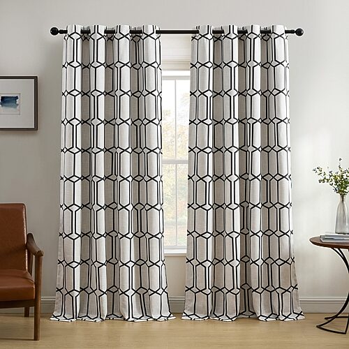 Click here for Threadmade Kaiden Geometric Room Darkening Window... prices