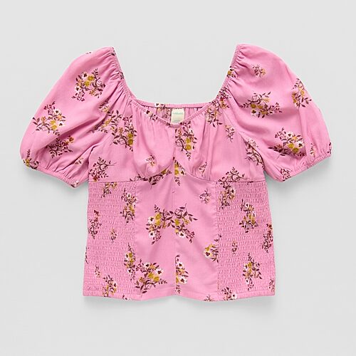 Click here for Thereabouts Little & Big Kid Girls U Neck Short Sl... prices