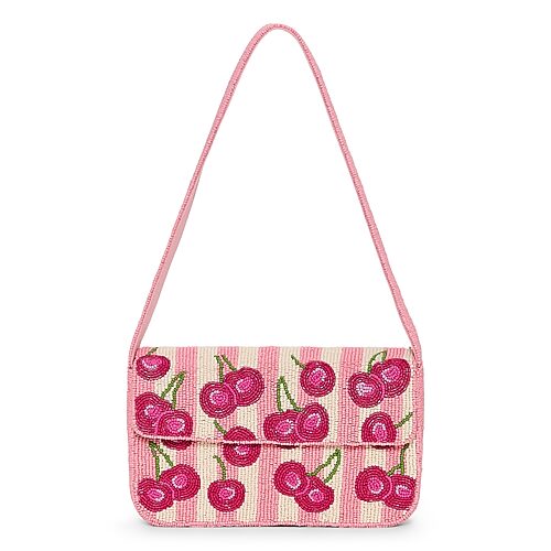 Click here for SOL and MER Beaded Cherry Shoulder Bag  One Size... prices