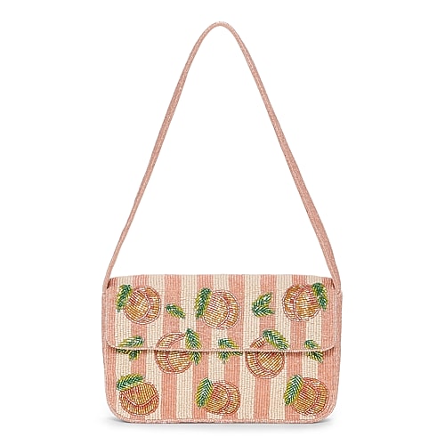Click here for SOL and MER Beaded Peaches Shoulder Bag  One Size... prices
