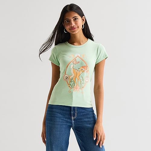 Click here for Bambi Baby Tee Womens Crew Neck Short Sleeve Regul... prices