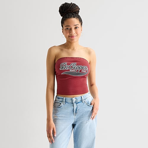 Click here for Dr Pepper Womens Juniors Tube Top  Medium  Red prices