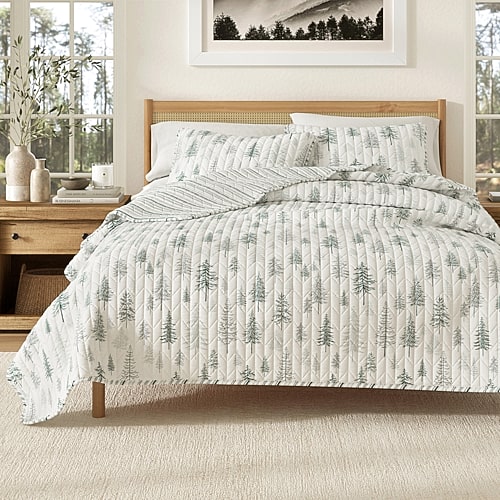 Click here for Linery Rustic Winter Quilt Set  One Size  Gray prices