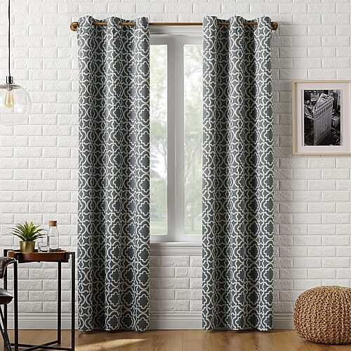 Click here for Barnett Trellis Blackout Grommet Curtain Panel - G... prices