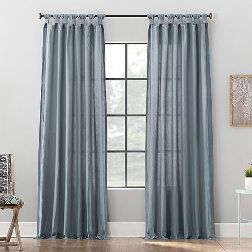 Click here for Washed Cotton Twist Tab Curtain - Storm Blue prices