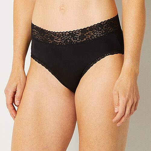 Click here for Ambrielle Everyday High Cut With Lace Trim Panty... prices