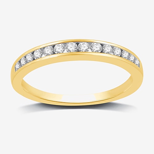 Click here for 1/4 CT. T.W. Lab-Grown Diamond Wedding Band in 10K... prices