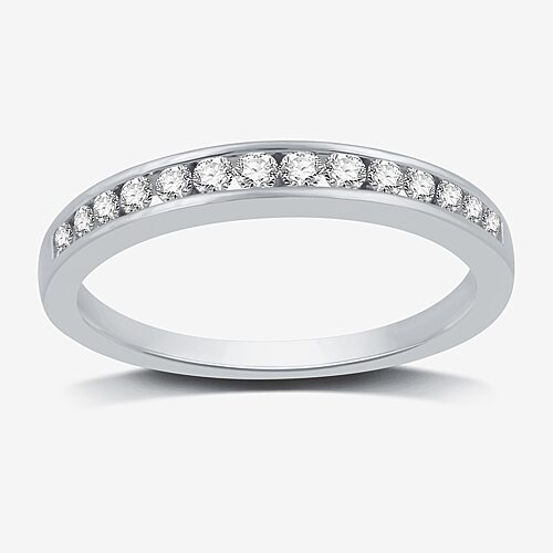 Click here for 1/4 CT. T.W. Lab-Grown Diamond Wedding Band in 10K... prices