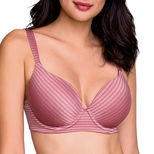 Ilusion Luxe Stripe Full Coverage Bra- 70024  D  Pink