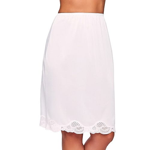 Click here for Ilusion Lace Trim Slit-Back Slip-2011  40  White prices