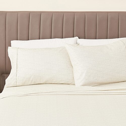 Click here for Linery Striped Microfiber Sheet Set  One Size  Gra... prices