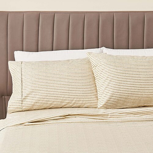 Click here for Linery Striped Microfiber Sheet Set  One Size  Bei... prices