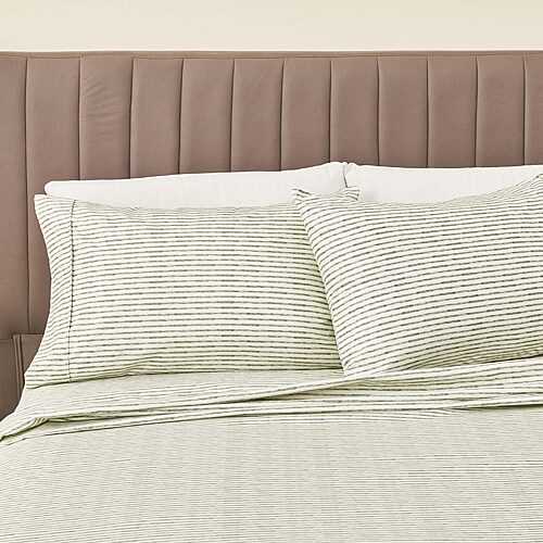 Click here for Linery Striped Microfiber Sheet Set  One Size  Gre... prices