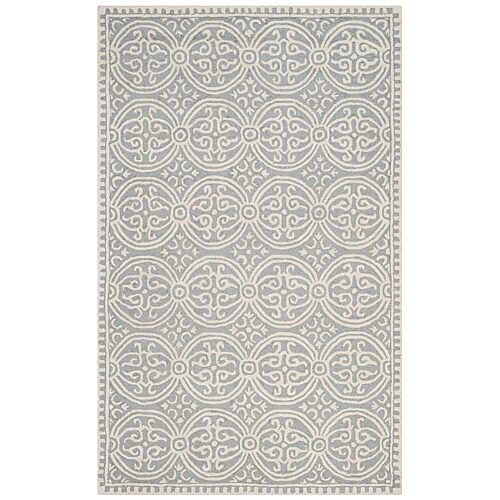 Click here for Safavieh Iris Wool Rectangular Rug  One Size  Silv... prices