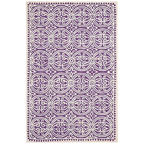 Click here for Safavieh Iris Wool Rectangular Rug  One Size  Purp... prices