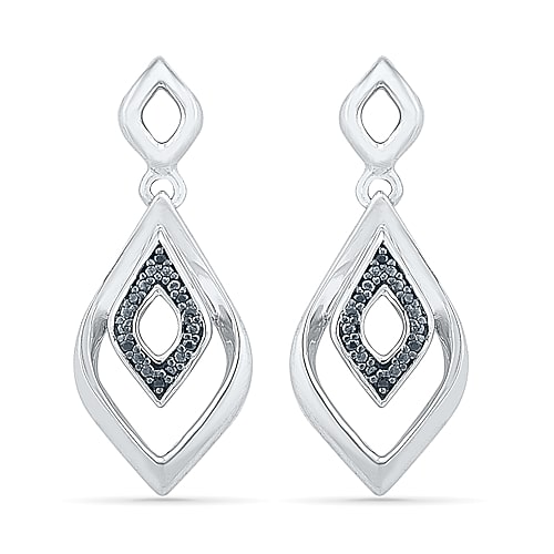 Click here for Womens Diamond Accent Natural Black Diamond Sterli... prices