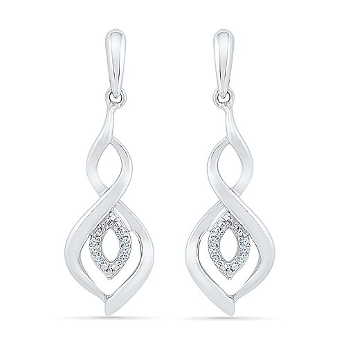 Click here for Womens Diamond Accent Natural White Diamond Sterli... prices