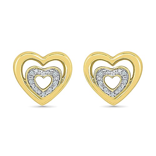Click here for Diamond Accent Natural White Diamond 10K Gold Over... prices