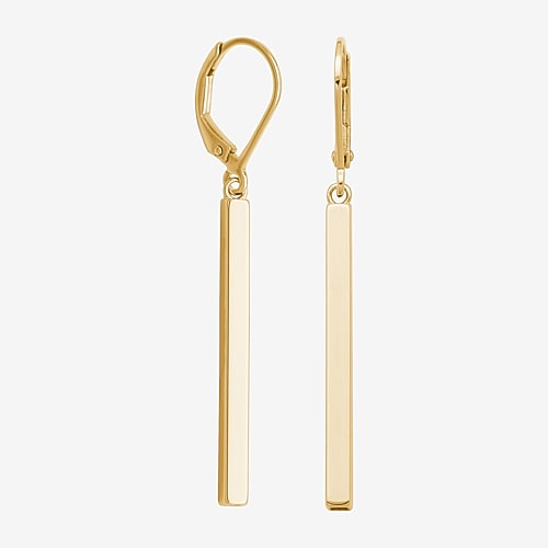 Click here for Womens 18K Gold Over Silver Drop Earrings  One Siz... prices