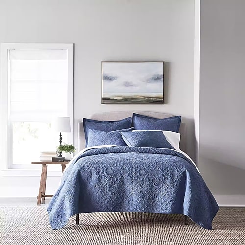 Click here for Home Expressions Harper Quilt  One Size  Blue prices