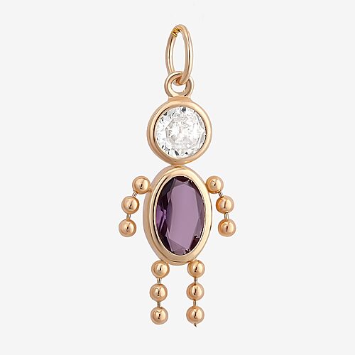 Click here for 10K Gold February Birthstone Babies Boy Charm  One... prices