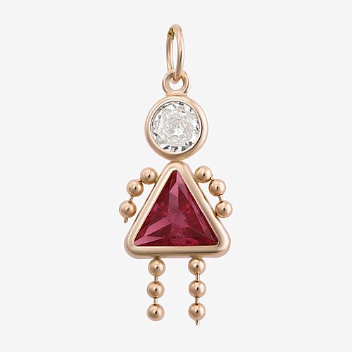 Click here for 10K Gold October Birthstone Babies Girl Charm  One... prices