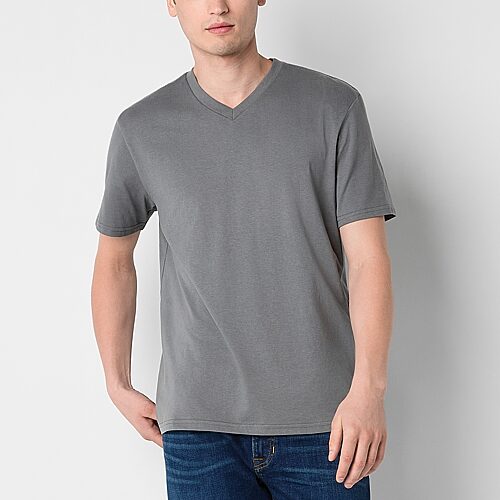 Click here for Arizona Mens V Neck Short Sleeve T-Shirt  Small  G... prices