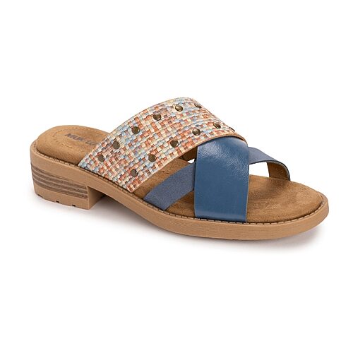 Click here for Muk Luks Womens Vittoria Sandal - Multi blue prices