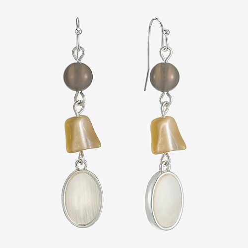 Click here for Liz Claiborne Womens White Mother Of Pearl Drop Ea... prices