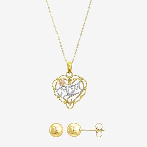 Click here for Womens 10K Tri-Color Gold Heart 2-pc. Jewelry Set... prices